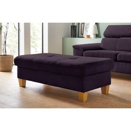 Hocker exxpo - SOFA FASHION "Enya Bankhocker mit Staufach unter der Sitzfl&auml;che", lila, B:136cm H:45cm T:70cm, Hocker, Polsterhocker, sch&ouml;ne Detailverarbeitung