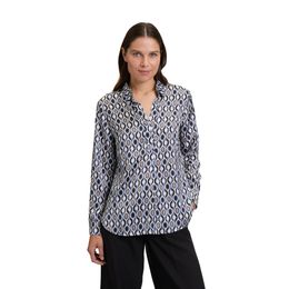 Longbluse Betty Barclay "Betty Barclay Longbluse langarm" Gr. 36, blau (weiß, blau), Damen, Obermaterial: 100% Polyester., Blusen