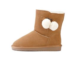 Gooce Snowboots 'Gigi' Damen Gr&ouml;&szlig;e 39 kastanienbraun / wei&szlig; Winterschuhe