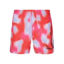 Karl Kani Boardshorts Herren Gr&ouml;&szlig;e L pastellblau / pink / hellrot / schwarz