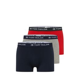 Tom Tailor Boxershorts Herren Gr&ouml;&szlig;e M dunkelblau / graumeliert / rot / wei&szlig;