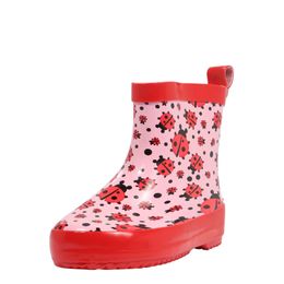Playshoes Stiefel Jungen Gr&ouml;&szlig;e 18 rosa / hellrot / schwarz