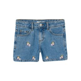 name it Shorts 'Bella' M&auml;dchen Gr&ouml;&szlig;e 110 blue denim / gr&uuml;n / lila / wei&szlig;