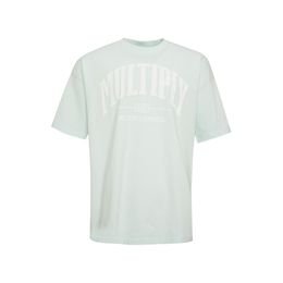 Multiply Apparel T-Shirt Damen Gr&ouml;&szlig;e L pastellblau / wei&szlig;