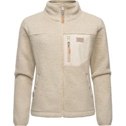 Ragwear Fleecejacke 'Alaris' Damen Gr&ouml;&szlig;e L beige / kitt / marine / orange