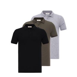 Anou Anou Shirt Herren Gr&ouml;&szlig;e XL mokka / graumeliert / schwarz