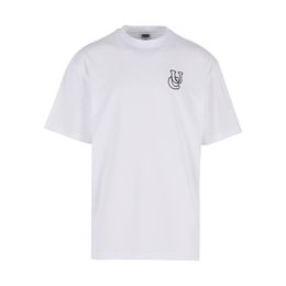 Urban Classics T-Shirt 'Shiny' Herren Gr&ouml;&szlig;e M schwarz / wei&szlig;