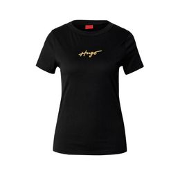 Hugo T-Shirt 'Classic 4' Damen Gr&ouml;&szlig;e XXL gold / schwarz