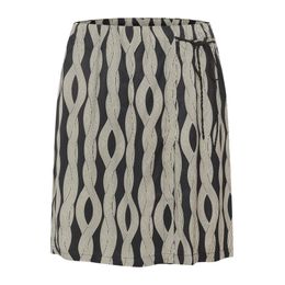 Kaffe Rock 'Carlbie' Damen Gr&ouml;&szlig;e 38 taupe / schwarz