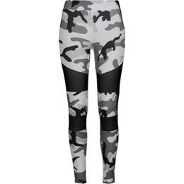 Urban Classics Leggings Damen Gr&ouml;&szlig;e XL grau / schwarz / wei&szlig;