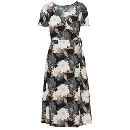 Koroshi Kleid Damen Gr&ouml;&szlig;e 38 beige / schwarz / wei&szlig; Sommerkleid