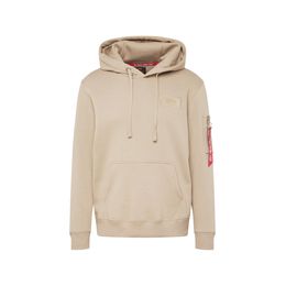 Alpha Industries Sweatshirt Herren Gr&ouml;&szlig;e 4XL sand / rot / wei&szlig;