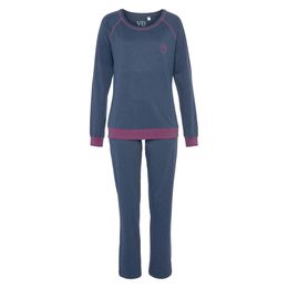 Vivance By Lascana Pyjama 'Dreams' Damen Gr&ouml;&szlig;e 4XL/5XL marine / lila Sommerkleid