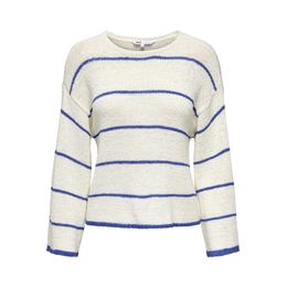 Only Pullover 'ONLGeena' Damen Gr&ouml;&szlig;e L blau / wollwei&szlig;