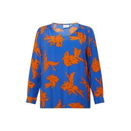 Only Carmakoma Bluse 'Cardagny Life' Damen Gr&ouml;&szlig;e M/L azur / dunkelorange