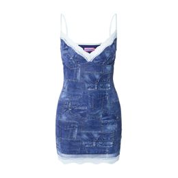 Edikted Kleid Damen Gr&ouml;&szlig;e 36 blue denim / wei&szlig; Winterkleid
