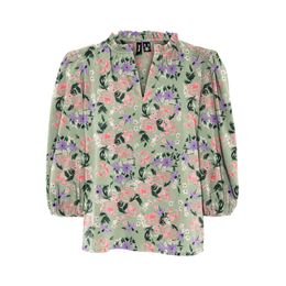 V&eacute;ro Moda Vero Moda Bluse 'Olivia' Damen Gr&ouml;&szlig;e L pastellgr&uuml;n / dunkelgr&uuml;n / lila / rosa