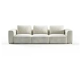 3-Sitzer RAUM.ID "Cushid", grau (hellgrau), B:300cm H:62cm T:109cm, 88% Polyester, 12% Polyacryl, Sofas, Modulsofa, bestehend aus 3 Teilen, Breite 300 cm