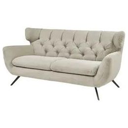 2,5-Sitzer 3C Candy "Beatrice, extravagantes Megasofa, bequem, Küchensofa", beige (natur), B:200cm H:94cm T:95cm, 88% Polyester, 12% Polyacryl, Sofas, mit Rückensteppung im Rautenmuster, in Samt Optik oder in Breitcord