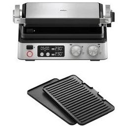 Kontaktgrill Braun "Multigrill 7 CG 7040 silber", schwarz (premium schwarz, edelstahl), B:31,5cm H:17,3cm T:36,5cm, Kontaktgrill_Standgrill_Tischgrill_Teppanyakigrill