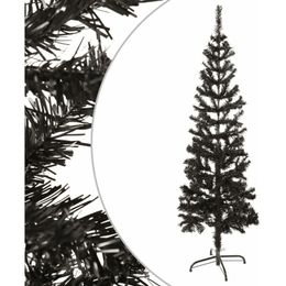 vidaXL - Schlanker Weihnachtsbaum Schwarz 150 cm