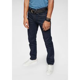 Levi's Tapered-fit-Jeans LEVI'S "502 TAPER" Gr. 30, Länge 30, blau (onewash), Herren, Denim/Jeans, Obermaterial: 100% Baumwolle, unifarben, Jeans, in elegantem, modernem Stil