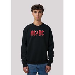 Sweatshirt F4NT4STIC "AC/DC Rock Musik Band Red Ice Logo" Gr. L, schwarz, Herren, Obermaterial: 85% Baumwolle, 15% Polyester, Sweatshirts, Premium Qualität