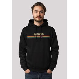 Kapuzenpullover F4NT4STIC "Pink Floyd Prism Retro Stripes" Gr. L, schwarz, Herren, Obermaterial: 85% Baumwolle, 15% Polyester, Pullover, Premium Qualität