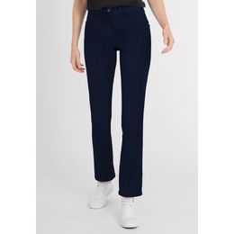 5-Pocket-Jeans Recover Pants "JIL", Damen, Gr. 44, Normalgrößen, blau (marine), 91% Baumwolle;6% Polyester;3% Elasthan, unifarben, casual, slim fit lang, Jeans, aus hochwertigem Baumwollstretch