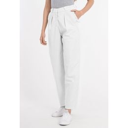 Chinos Recover Pants "SOFIA", Damen, Gr. 36, Normalgrößen, weiß, 97% Baumwolle;3% Elasthan, unifarben, relaxed fit lang, Hosen, mit extravaganter Schnittführung