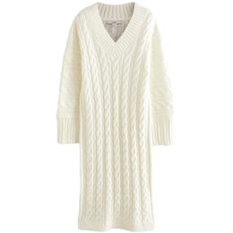 next Kleid Damen Gr&ouml;&szlig;e 36 ecru Winterkleid