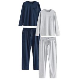 next Long Pajamas male Blue, Grey size XL