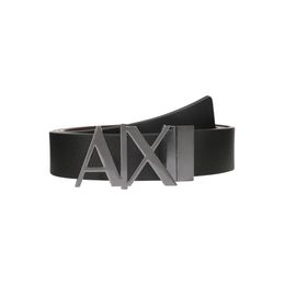 Armani Exchange G&uuml;rtel Herren Gr&ouml;&szlig;e 80 schwarz / silber