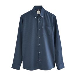 next Button Up Shirt male Blue size XXL