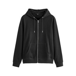 next Zip-Up Hoodie male Black size S