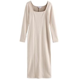 next Kleid Damen Gr&ouml;&szlig;e 38 beige Winterkleid