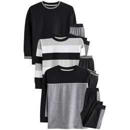 next Schlafanzug Jungen Gr&ouml;&szlig;e 110 beige / grau / schwarz / wei&szlig;