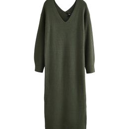 next Knitted dress female Green size M
