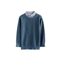 next Pullover Jungen Gr&ouml;&szlig;e 116 navy / petrol / wei&szlig;