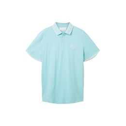 Tom Tailor Poloshirt Herren Größe L hellblau / weiß
