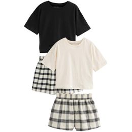 next Schlafanzug M&auml;dchen Gr&ouml;&szlig;e 98 schwarz / naturwei&szlig;
