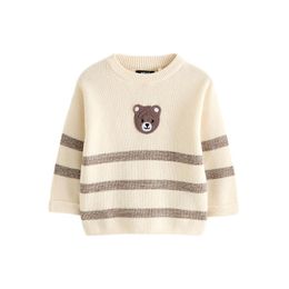next Pullover 'B&auml;r' Jungen Gr&ouml;&szlig;e 74 beige / braun