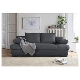 Schlafsofa Collection AB "Chicago", grau (anthrazit), B:200cm T:95cm, 100%Polyester, Sofas, mit Bettfunktion und Bettkasten, im Cord-Samt Mix