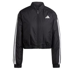 adidas Sportswear Sportjacke 'Essentials' Damen Gr&ouml;&szlig;e M/L schwarz / wei&szlig;