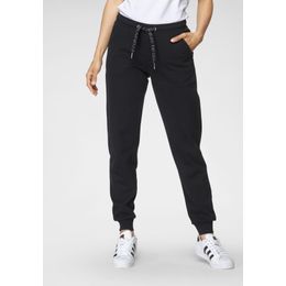 Sweathose OTTO products Gr. 42, N-Gr, schwarz, Damen, angeraute Sweatware, Obermaterial: 100% Baumwolle, unifarben, Hosen Jogger-Pants, GOTS zertifiziert - aus Bio-Baumwolle -