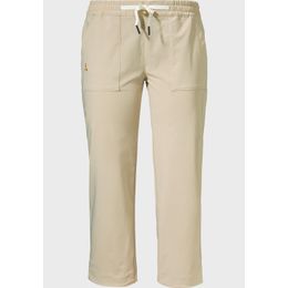 Schöffel 3/4-Hose SCHÖFFEL "Pants Rangun L" Gr. 42, Normalgrößen, braun (4160, braun), Damen, Oberstoff: 87% Polyester, 13% Elasthan, Hosen