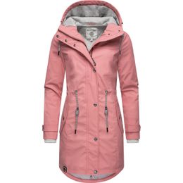 Regenjacke PEAK TIME "L60042", Damen, Gr. M (38), lila (mauve), Obermaterial: 100% Polyurethan, Futter 1: 100% Polyester, Futter 2: 60% Baumwolle, 40% Polyester, Wattierung: 100% Polyester, modisch, tailliert ca. Mitte Oberschenkel, Langarm Ärmel ohne Ärmelschlitz normaler Saum, Jacken, stylisch taillierter Regenmantel für Damen, Topseller