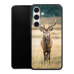DeinDesign Galaxy S24 Handy Slim Case extra dünn Silikon Handyhülle schwarz Hülle Deer Meadow Forrest Silikon Slim Case