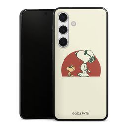 DeinDesign Galaxy S24 Handy Slim Case extra d&uuml;nn Silikon Handyh&uuml;lle schwarz H&uuml;lle Snoopy Official Licensed Product Kindheit Silikon Slim Case