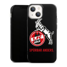 DeinDesign iPhone 13 Mini Handy Slim Case extra d&uuml;nn Silikon Handyh&uuml;lle schwarz H&uuml;lle Official Licensed Product Transparent 1. Fc K&ouml;ln Silikon Slim Case